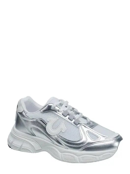 True Religion Dreezy Chunky Logo Sneakers - Silver