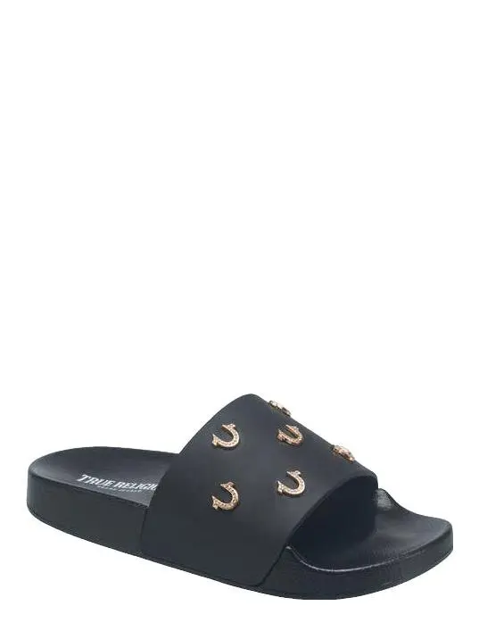 True Religion Kash Pool Slide - Black