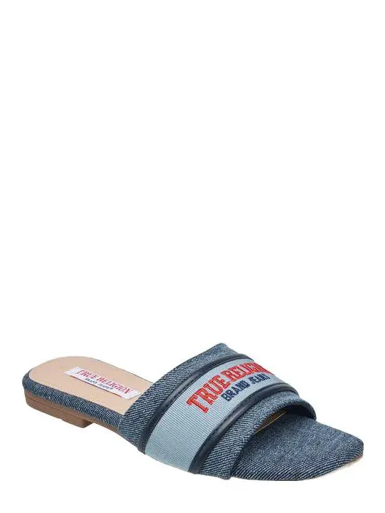 True Religion Remy Logo Band Sandal - Denim