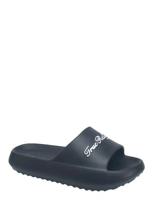 True Religion Foxy Logo Slide - Black