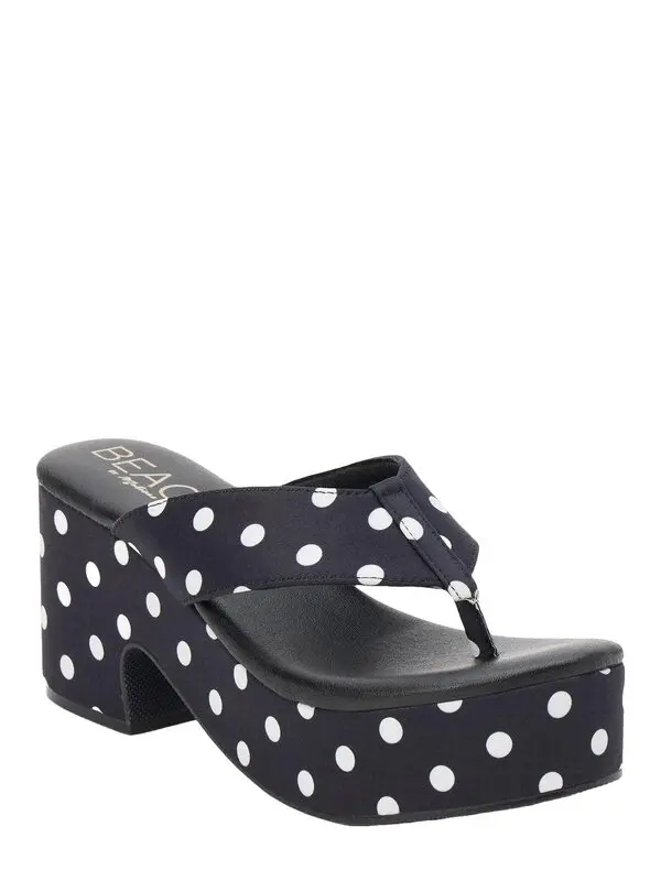 Matisse Bonnie Platform Flip Flop - Black Dot