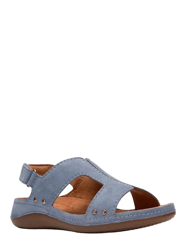 Clarks Cecily Sun Slingback Sandal - Denim Blue Nubuck
