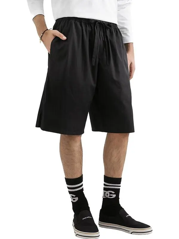 Dolce & Gabbana Regular Fit Drawstring Shorts - Black