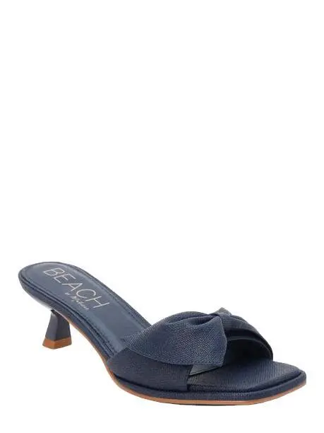 Matisse Pompano Kitten Heel Slide Sandal - Navy