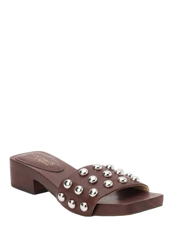Matisse Fiora Studded Slide Sandal - Choco