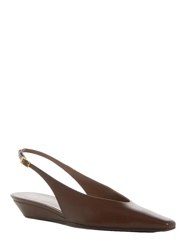GIUSEPPE ZANOTTI Virginia Wedge Slingback Pumps - Hot Brown