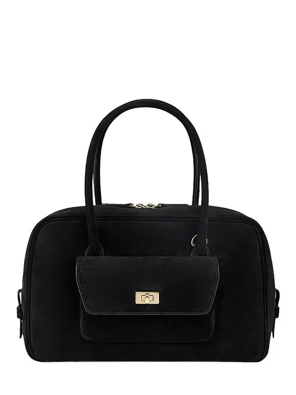 Sandro Ezmeh Suede Bag - Black