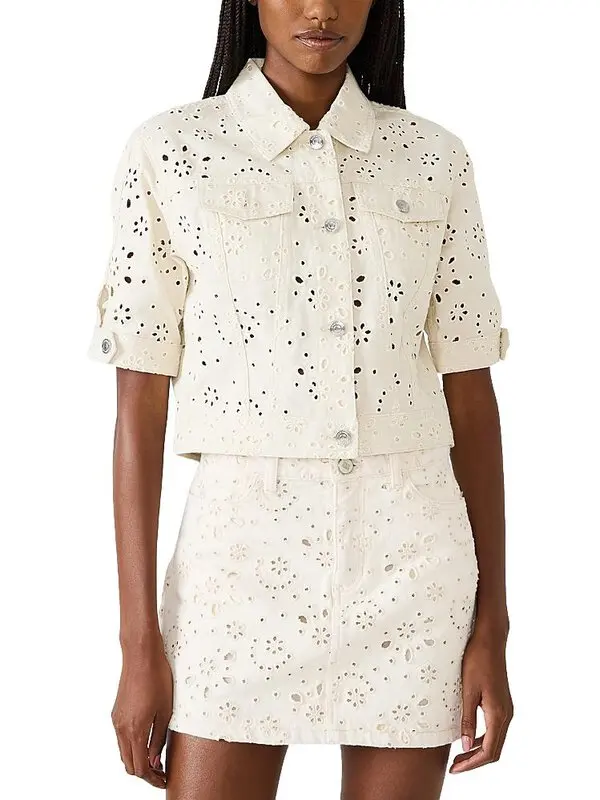 Steve Madden Eyelet Jacket - Sea Mist