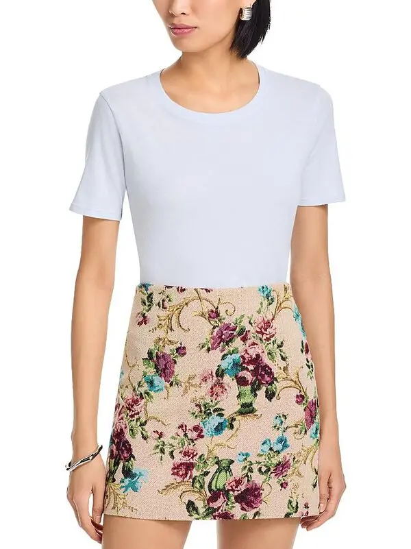 L'Agence Stormy Crop Tee - Pale Mist