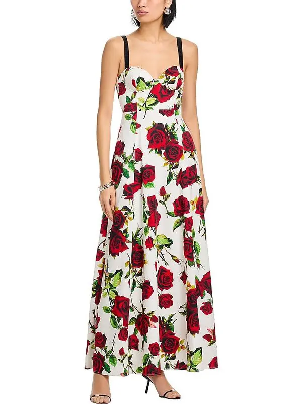 L'Agence Sutton Sweetheart Neck Maxi Dress - Romantic Rose
