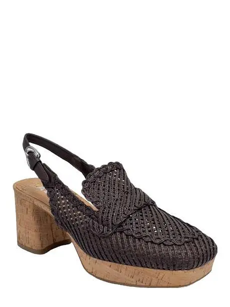 Aerosoles Santina Raffia Slingback Pumps - Dark Brown
