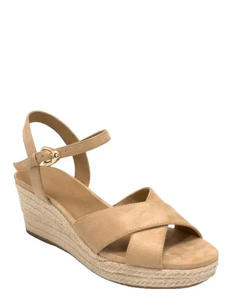 Aerosoles Casarina Platform Wedge Sandal - Beige Bisque