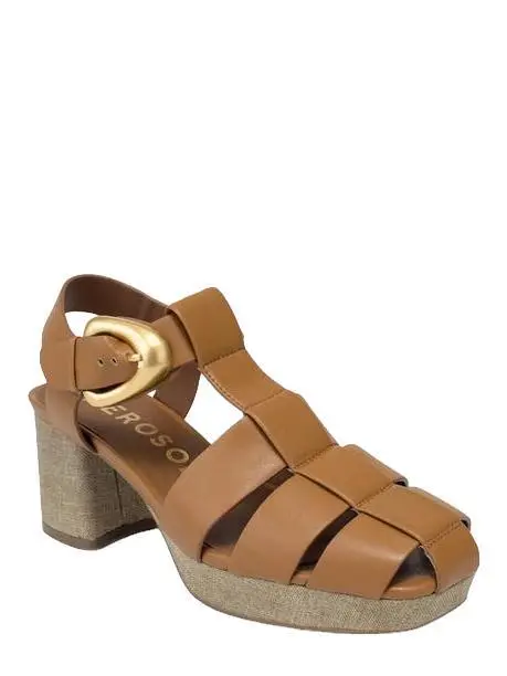 Aerosoles Platform Block Heel Sandal - Tan