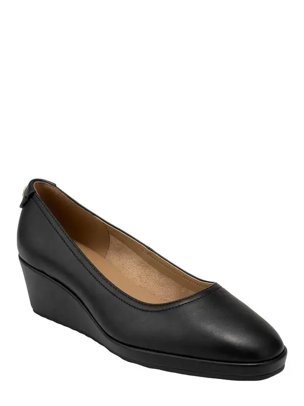 Aerosoles Wedge Pump With Cushioned Support - Black/black