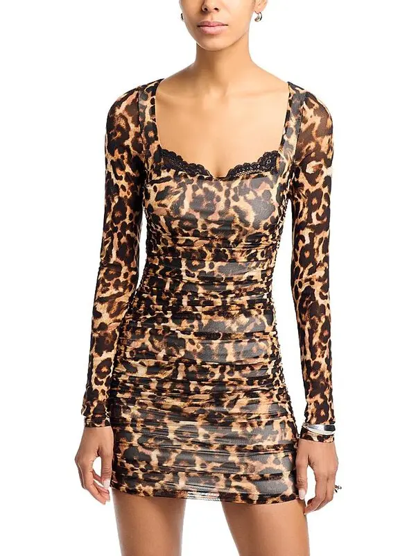 AFRM Maygel Mini Dress - Winter Animal