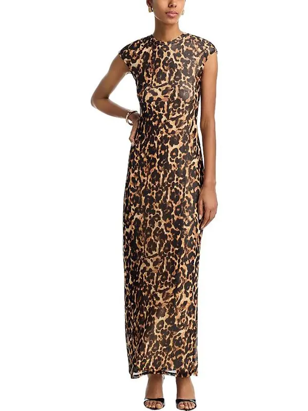 AFRM Cody Animal Print Dress - Winter Animal