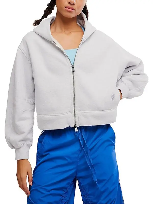 Free People A Cut Above Classic Hoodie - White Heather