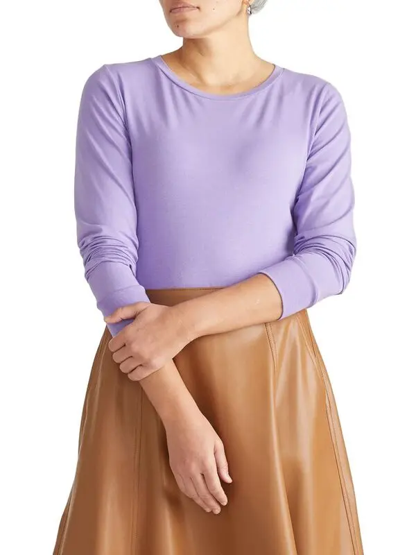 Universal Standard Long Sleeve T-shirt - Purple Posey