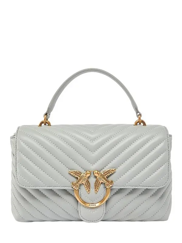 Pinko Love Lady Puff Classic Leather Handbag - Baby Blue