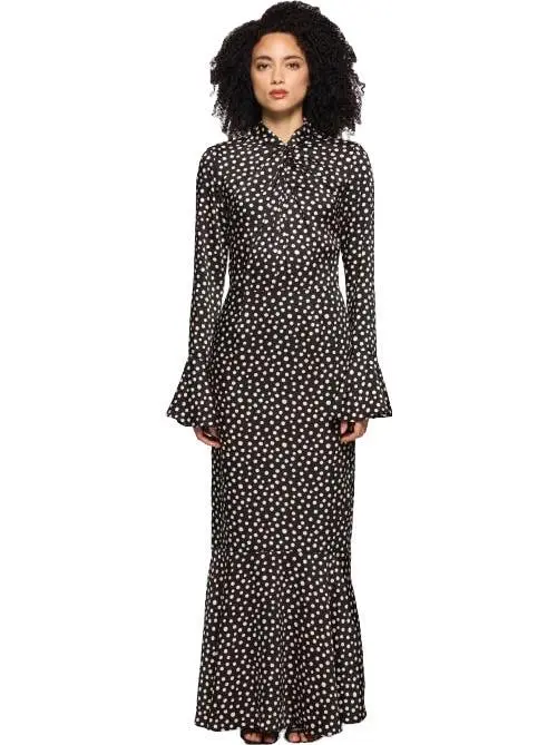 DASKA Toni Printed Maxi Dress - Black