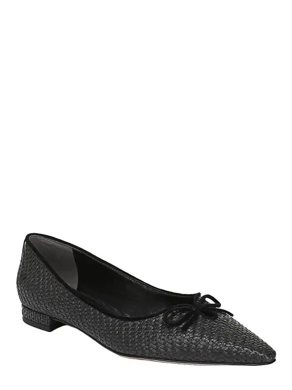 Sam Edelman Esmira 2 Pointed Toe Ballet Flats - Black