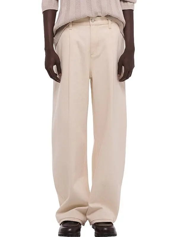 Helmut Lang Relaxed Fit Pleated Jeans - Ecru