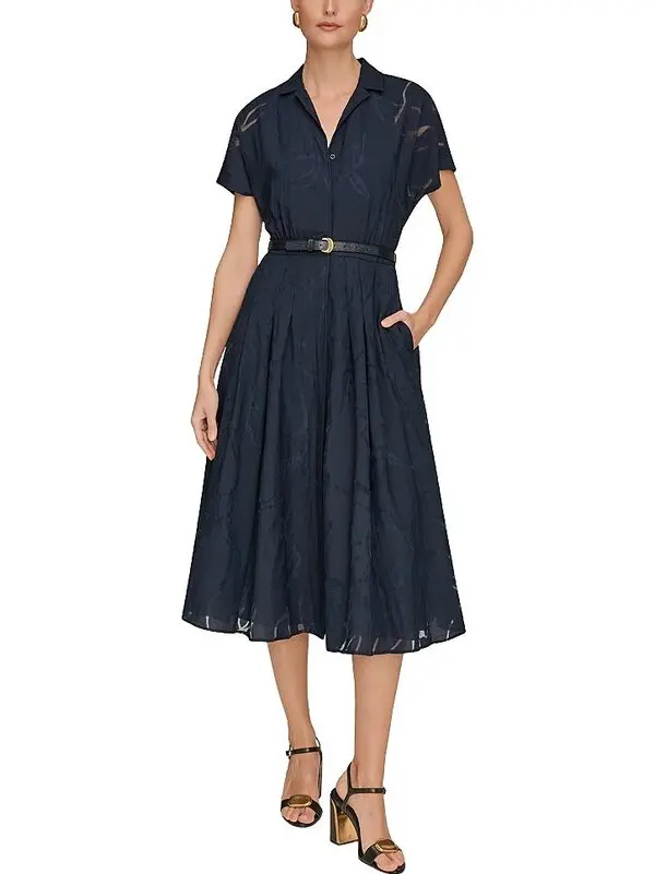 Donna Karan New York Burnout Shirt Dress - Nightfall