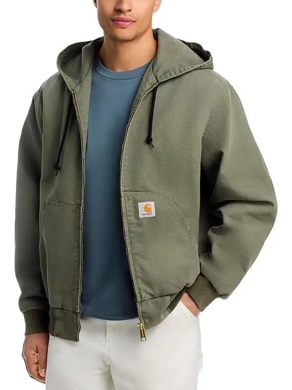 Carhartt Work In Progress Active Hooded Jacket - Leaf (stone Canvas)