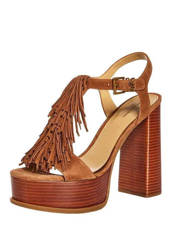 Michael Kors Indra Platform Sandals - Luggage