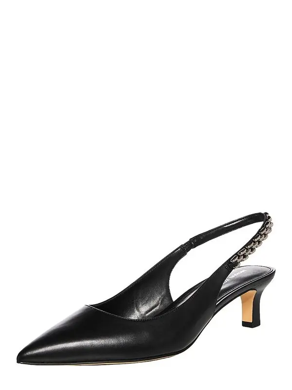 Michael Kors Marcia Kitten Heel Slingback Pumps - Black