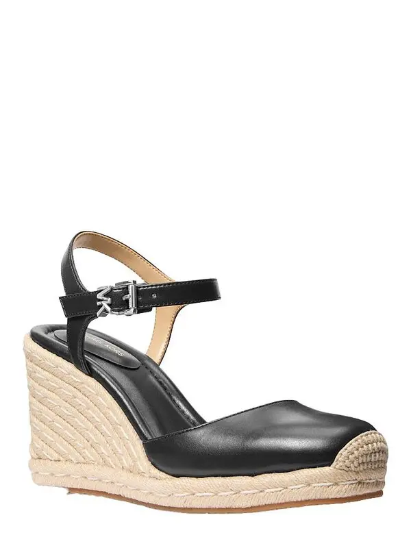 Michael Kors Kenzie Wedge Sandals - Black