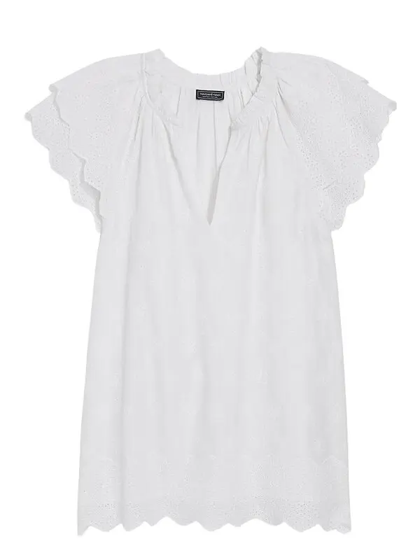 Vineyard Vines Adare Eyelet Top - White
