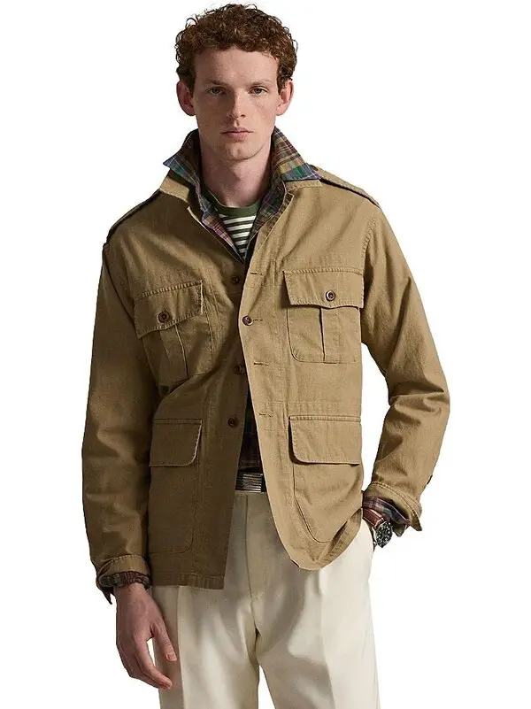 Polo Ralph Lauren Classic Fit Textured Overshirt - Khaki