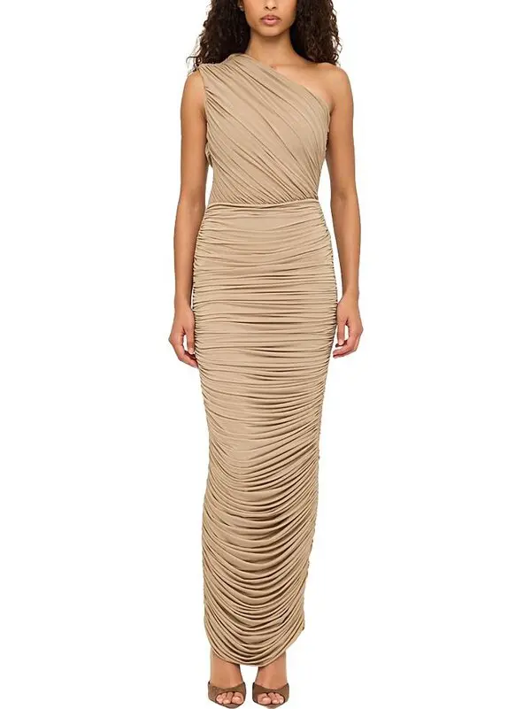 Ronny Kobo Emina One Shoulder Dress - Nougat