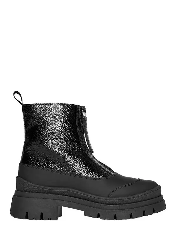 Freda Salvador Caleb Boots - Black Pebbled Patent