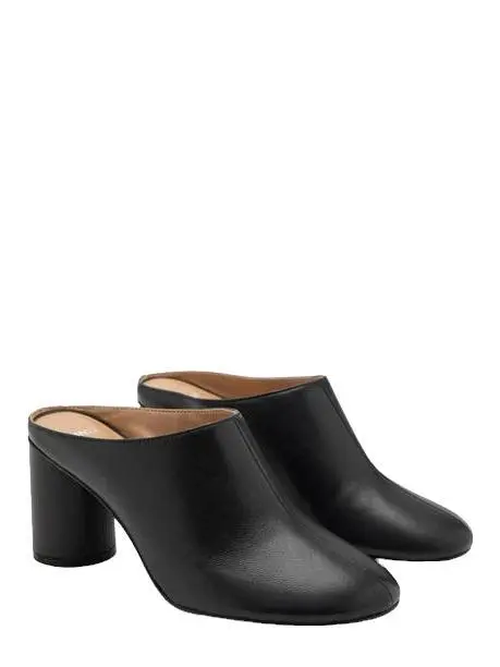Mango Leather Clog - Black