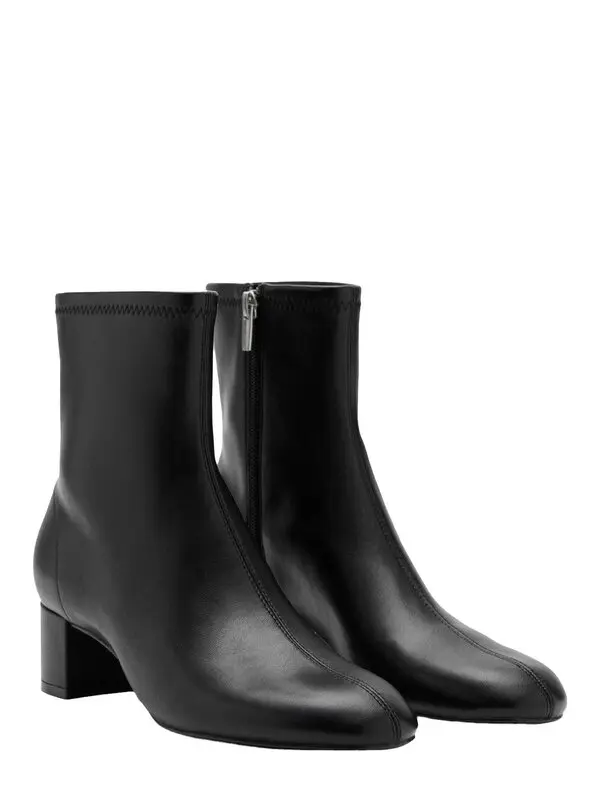 Mango Round Toe Bootie - Black