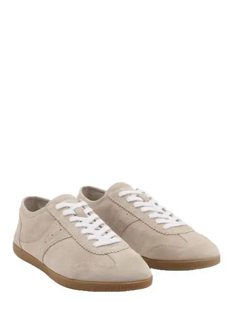 Mango Suede Low-top Sneakers - Beige