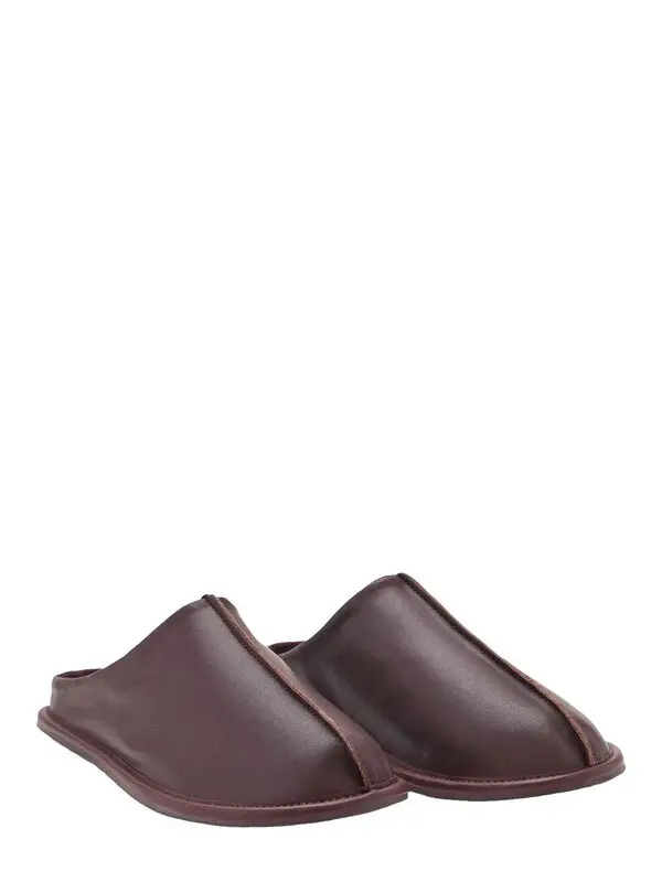 Mango Leather Clog - Blackberry