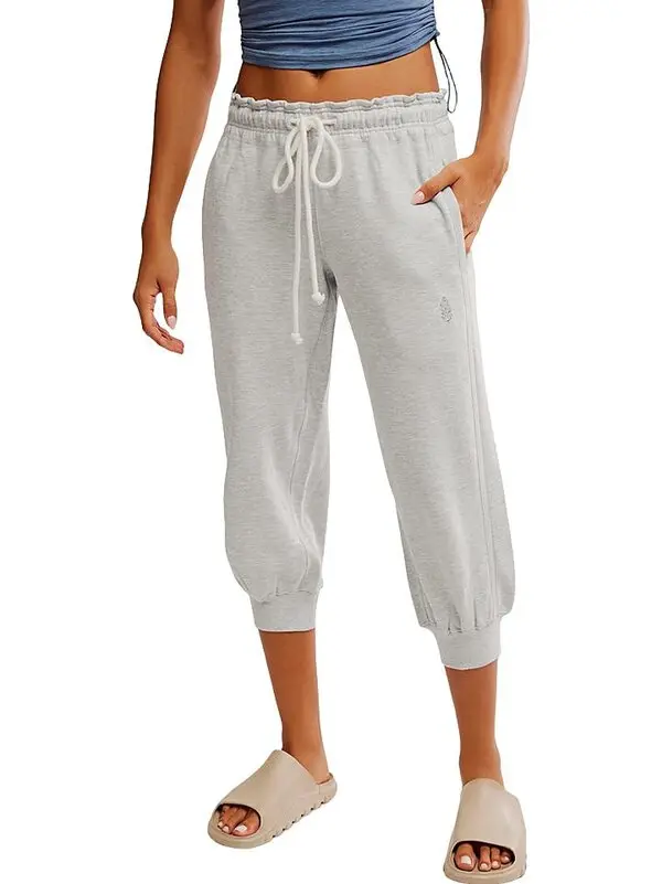 Free People Flutter Jogger Pants - Heather Grey