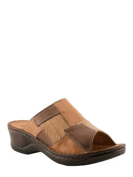SPRING STEP SHOES Nivarah Patchwork Sandals - Camel Multi