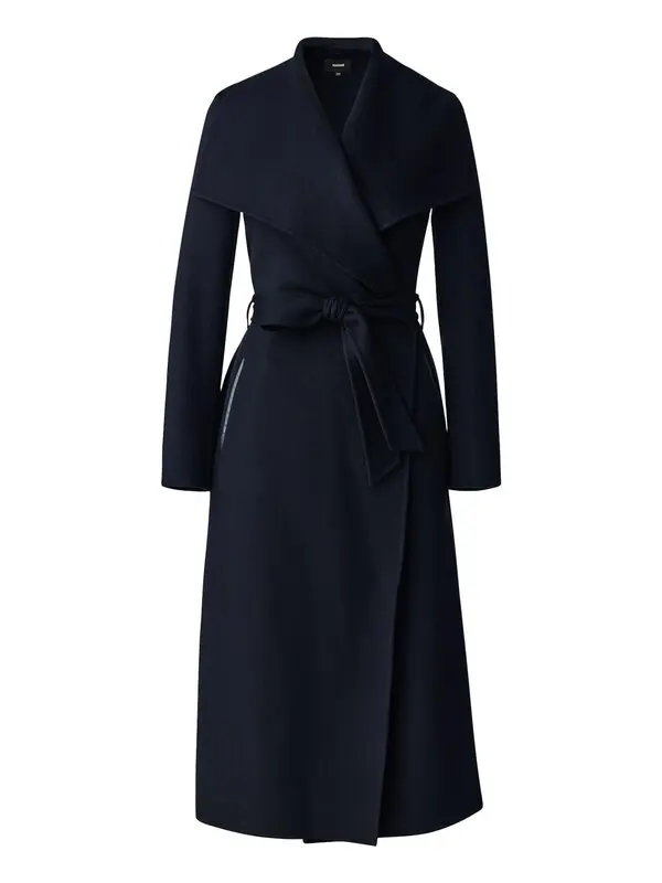 Mackage Mai Double-face Wool Wrap Coat - Black