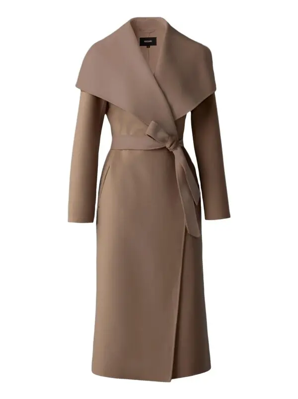 Mackage Mai Double-face Wool Wrap Coat - Light Camel