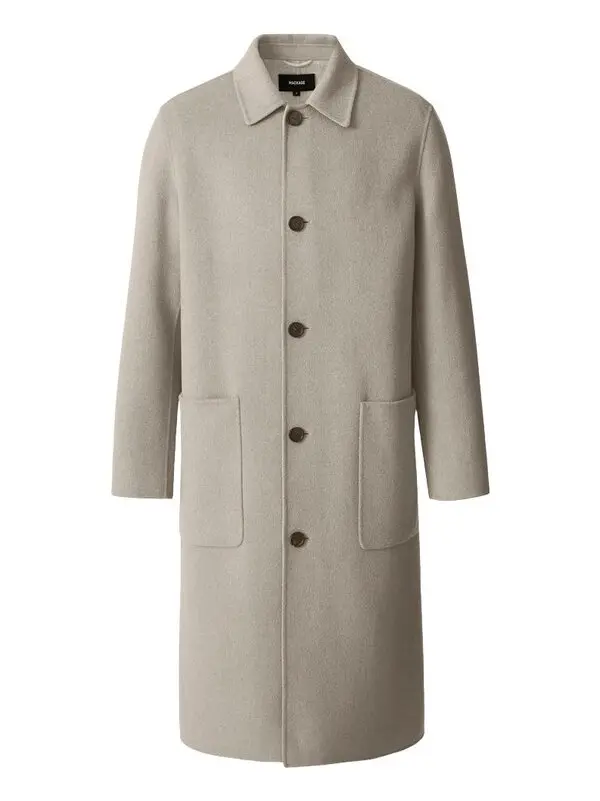 Mackage Balmacaan Wool Overcoat - Taupe Mix-taupe