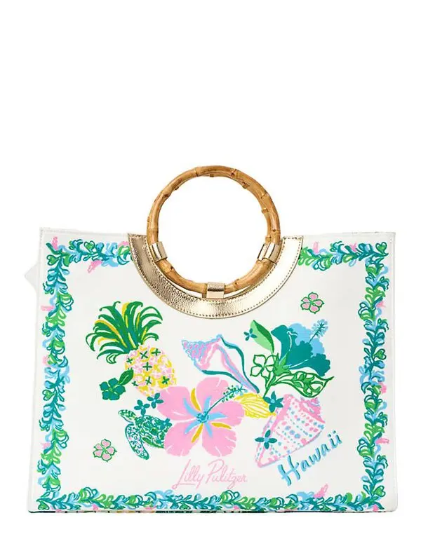 LILLY PULITZER Oasis Printed Canvas Tote - Multi Hawaii Destination Tote