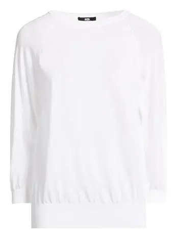Alpha Studio Sea Island Cotton Sweater - White