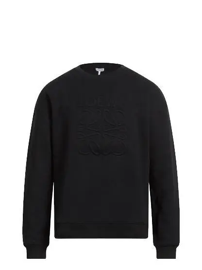 Loewe Cotton Sweatshirt With Logo Appliqués - Black