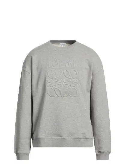 Loewe Cotton Sweatshirt With Logo Appliqués - Grey