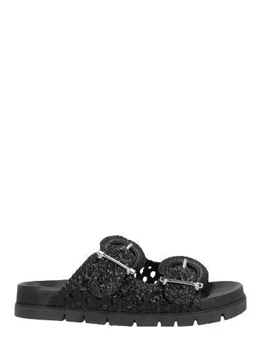 PONS QUINTANA Leather Sandals - Black