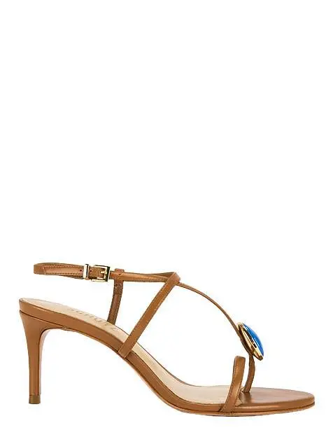 Schutz Azure Mid Embellished Sandal - Miele